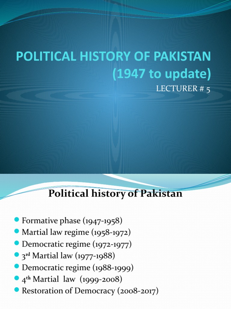 Political History of Pakistan (1947-1958) | PDF | Pakistan | Government ...