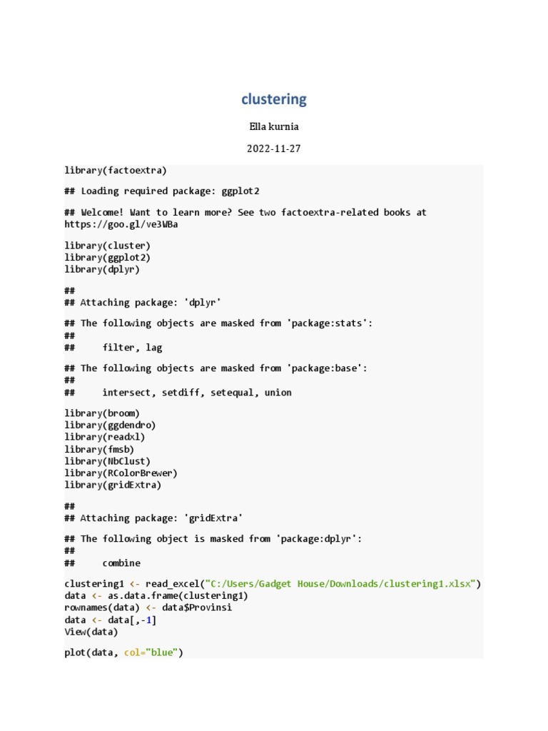 coba-coba-clustering | PDF | Cluster Analysis | Algorithms