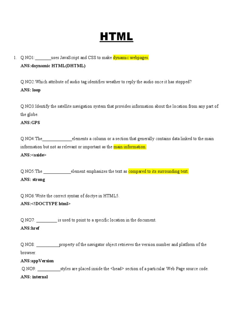 CPISM Dumbs Updated | PDF | Html Element | Html