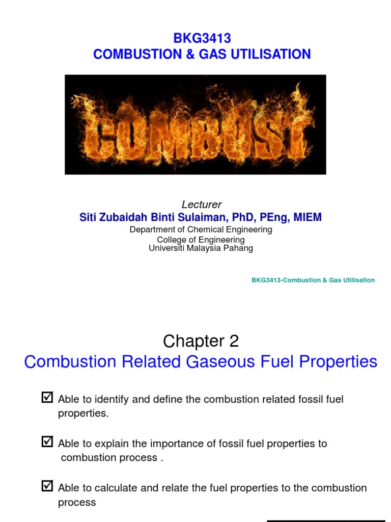 Chapter 2 Combustion Related Gaseous Fuel Properties | PDF | Combustion ...