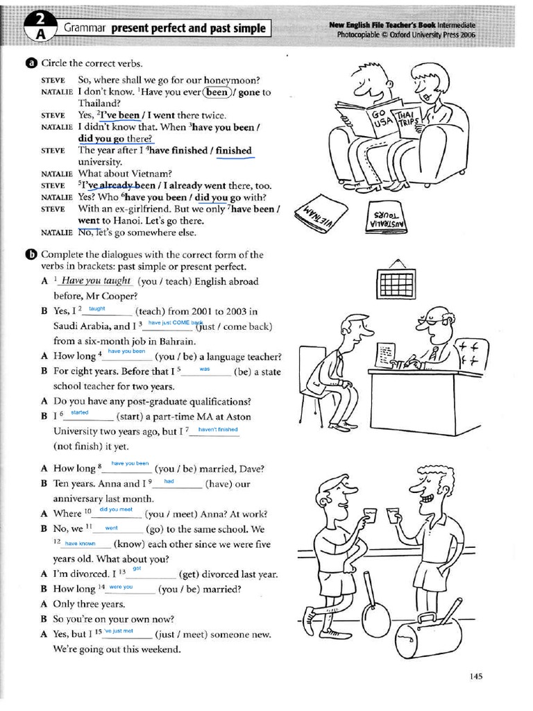Present Perfect Vs Past Simple Exercise | PDF