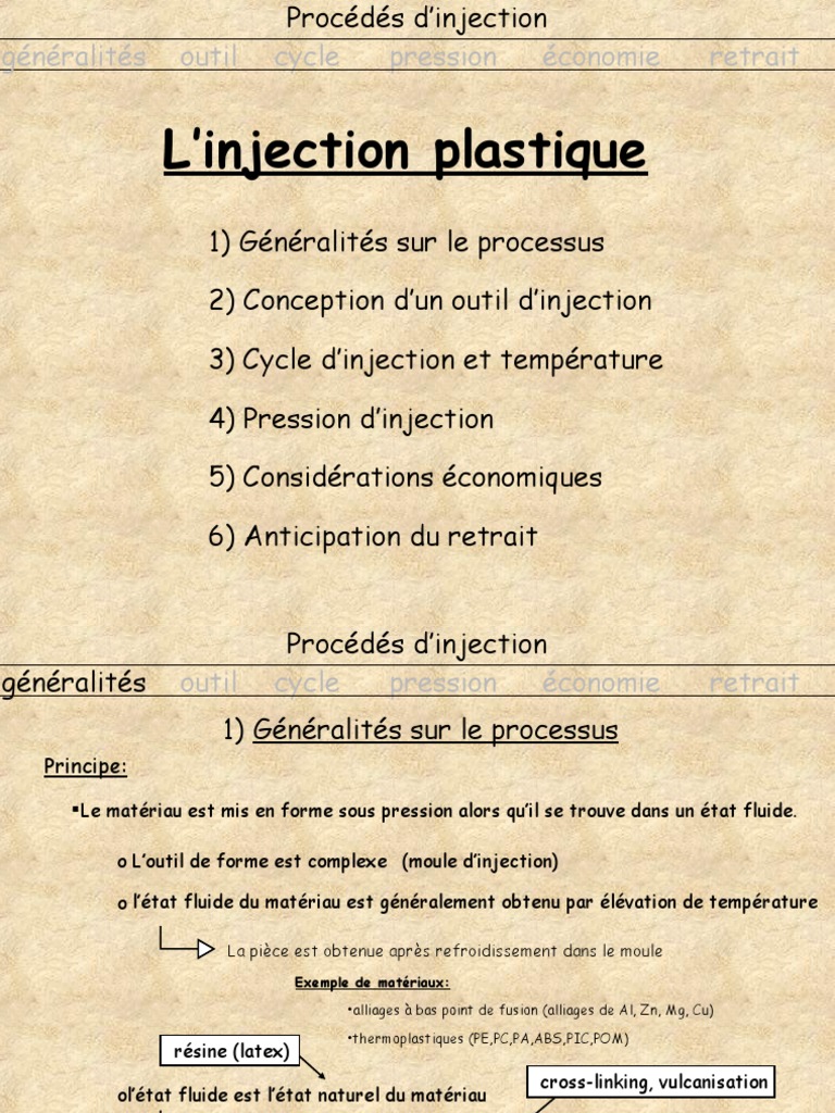 130422556-Injection | PDF | Plastique | Processus industriels