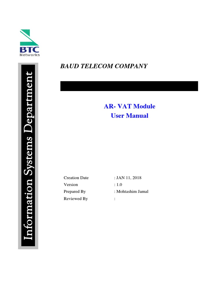 AR-VAT - User Manual 1.0 | PDF