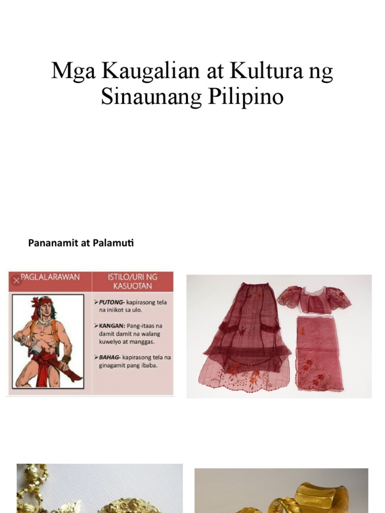 Mga Kaugalian at Kultura NG Sinaunang Pilipino | PDF
