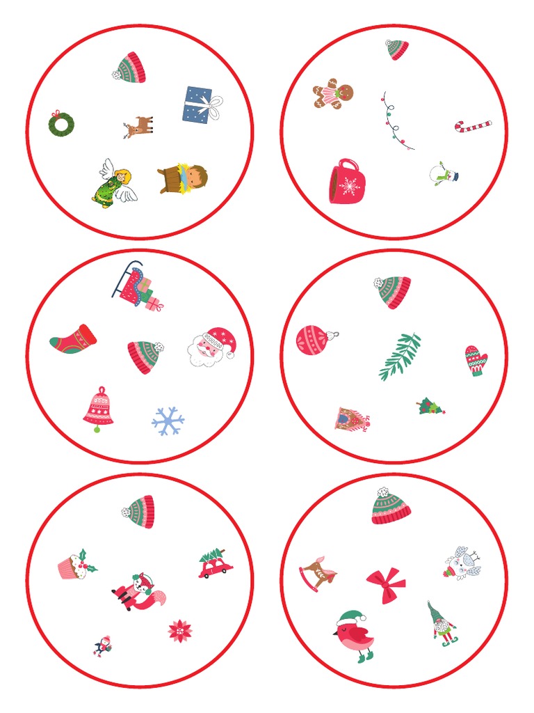 Weihnachtsdobble Spielkarten | PDF