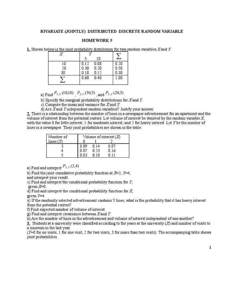Homework Week 5 | PDF | Probability Theory | Statistics