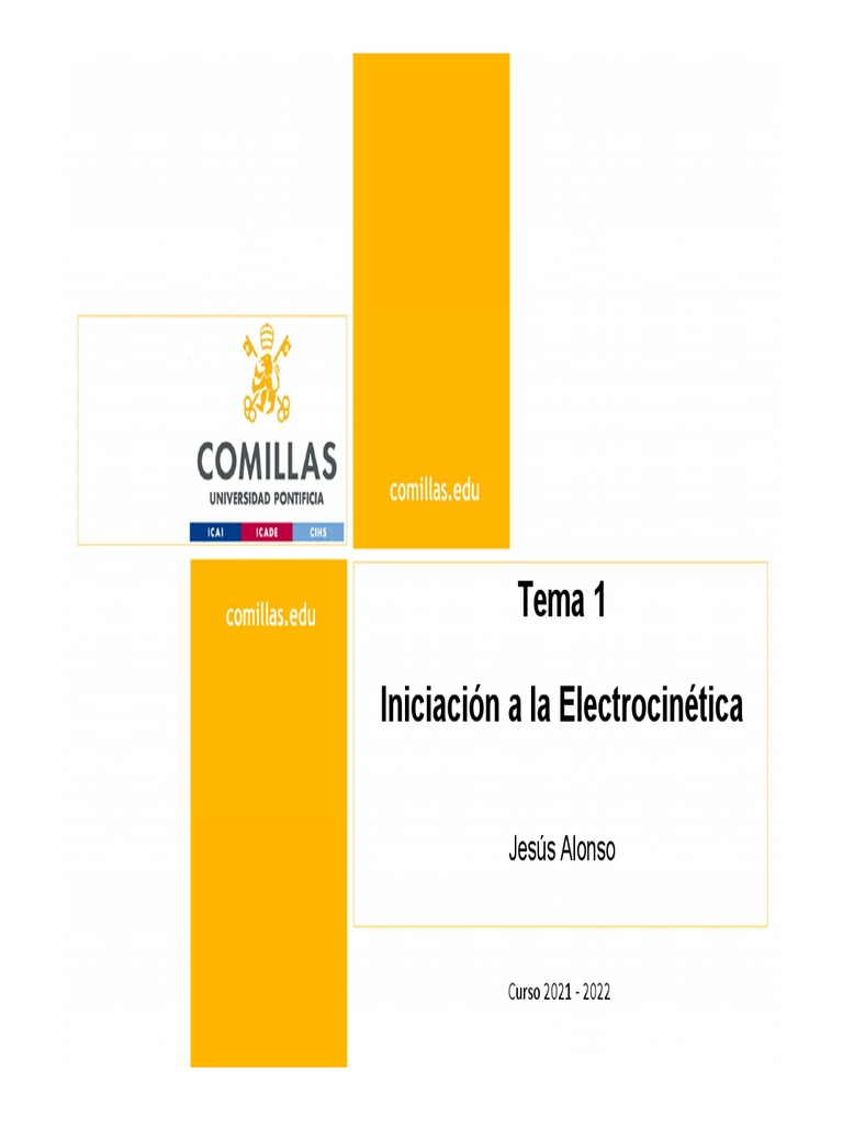 Tema01-IniciaciÃ N A La Electrocinã©tica | PDF | Corriente eléctrica ...