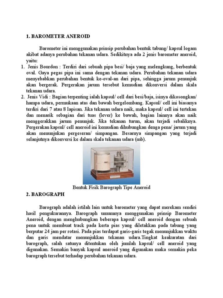 Barometer Aneroid | PDF