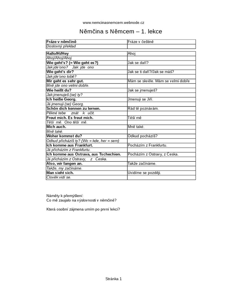 1 Lekce | PDF 1 Lekce | PDF
