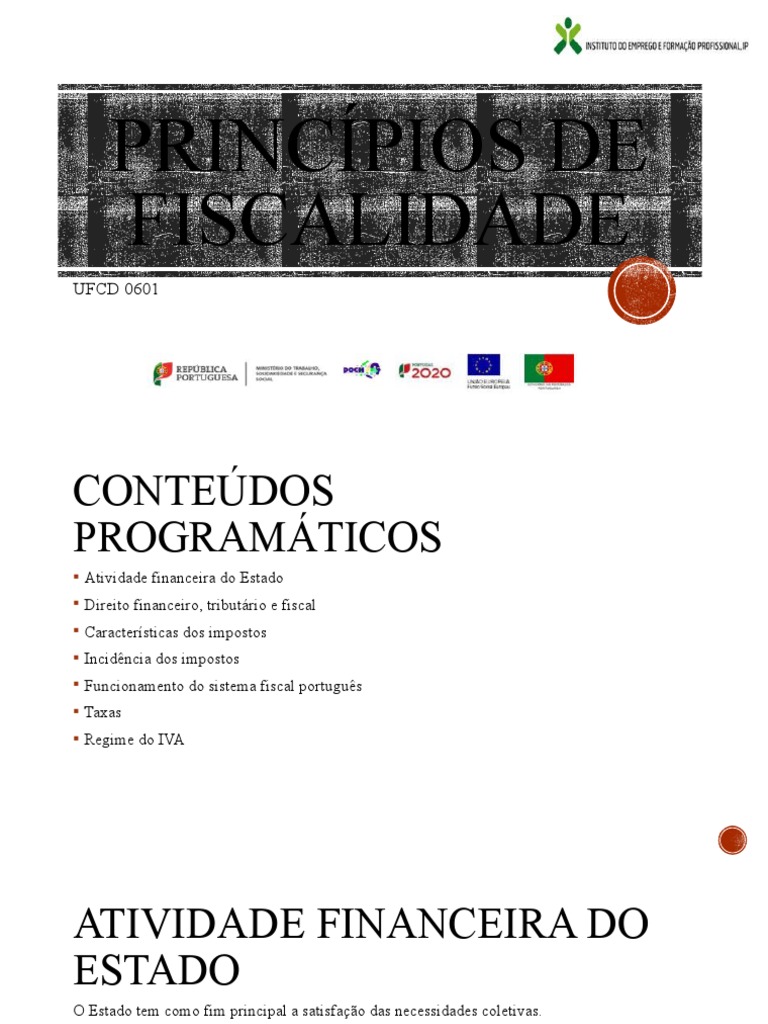 0601 - Principios de Fiscalidade | PDF | Imposto sobre Valor Agregado ...