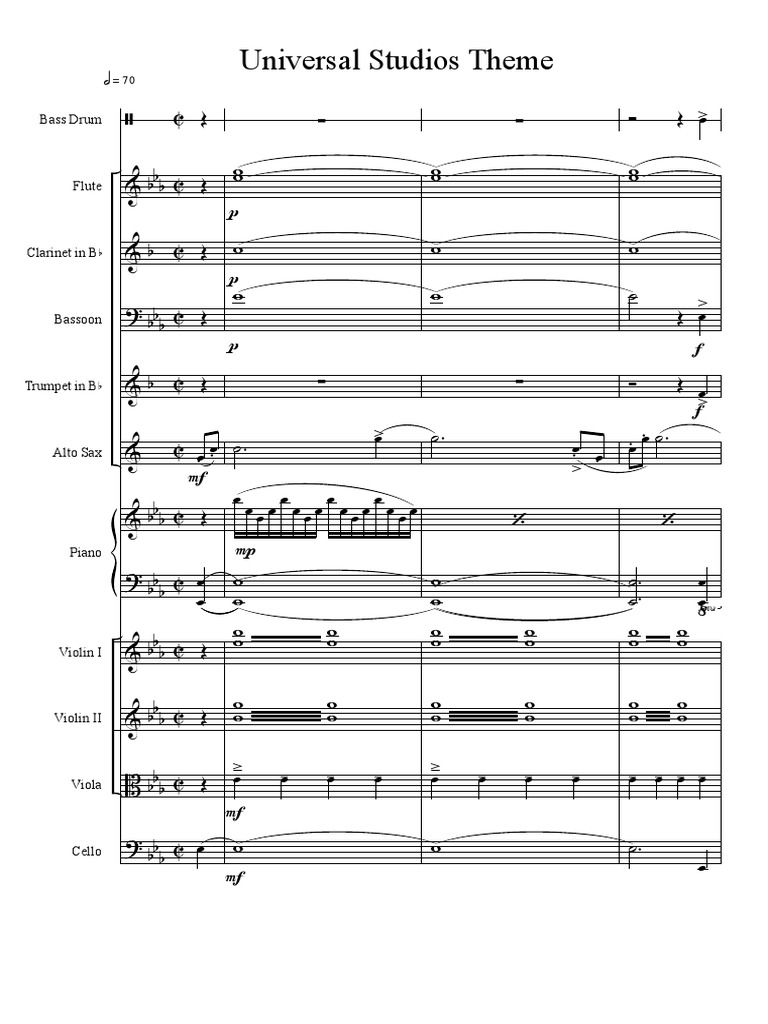 0 Universal Studios Theme | PDF