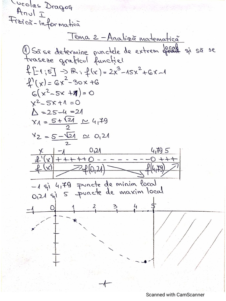 Analiza Matematica - Tema 2 | PDF