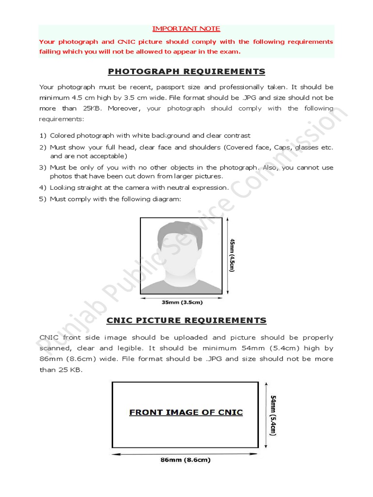 Photograph Guidelines | PDF