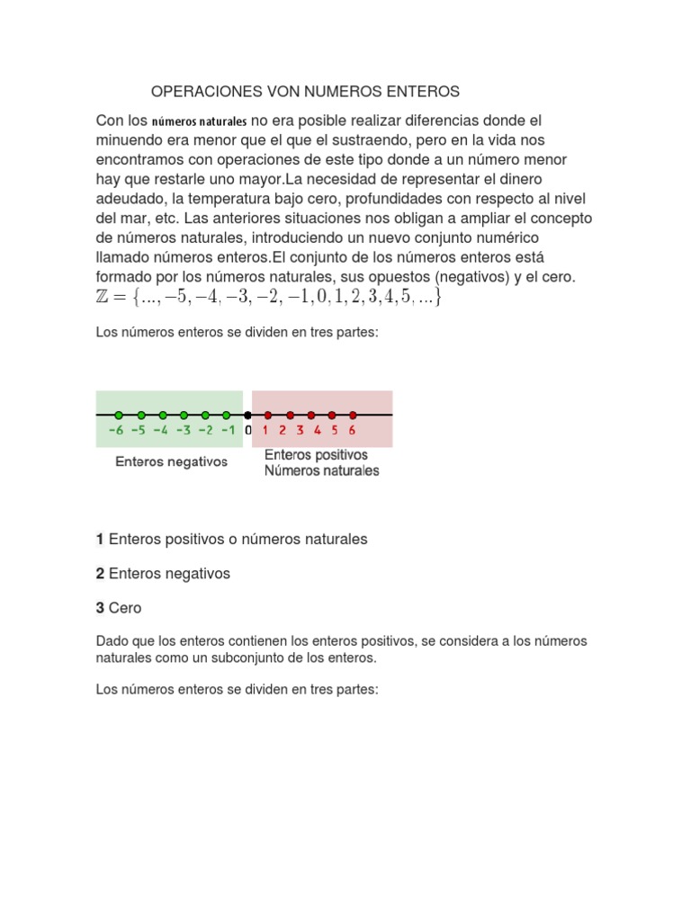 Introducción a Números Enteros | PDF | Métodos y materiales de enseñanza