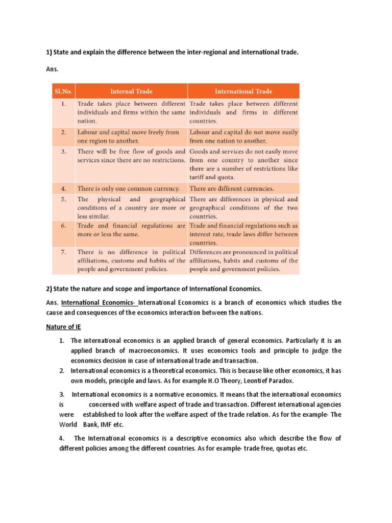 IE Question Bank Solution | PDF | Balance Of Payments | Exchange Rate