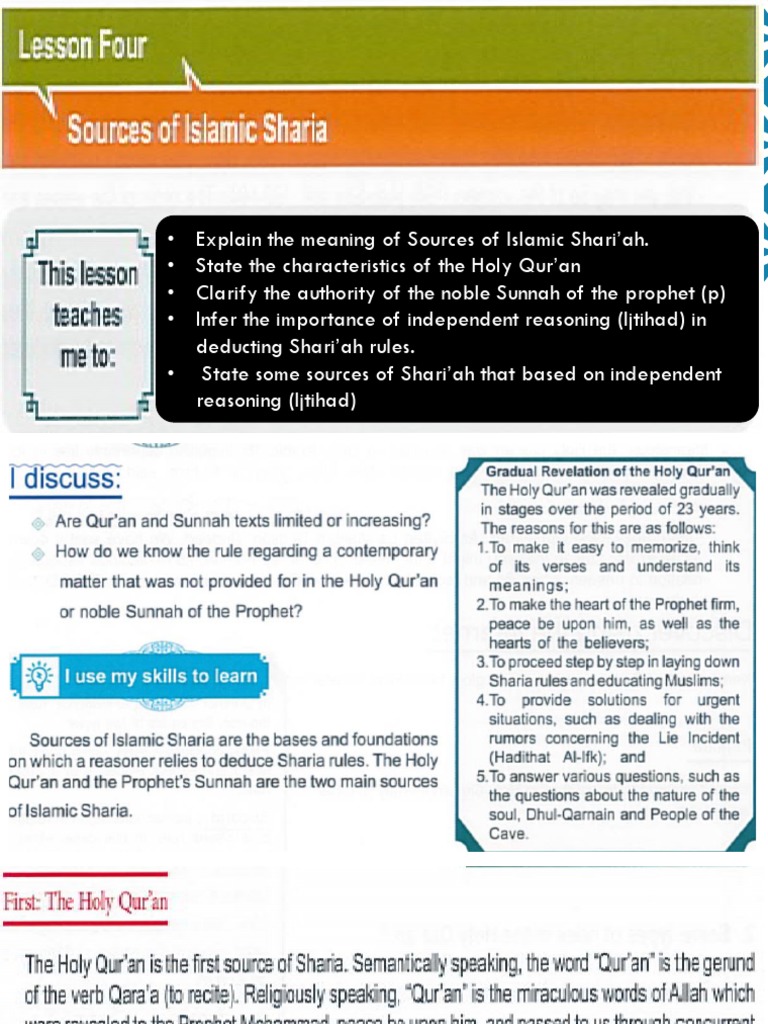 PPT Sources of Islamic Sharia. | PDF | Sharia | Quran