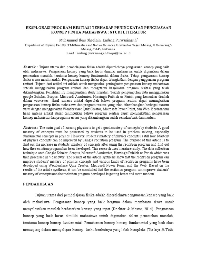 Muhammad Ibnu Shodiqin - Draft Manuskrip | PDF