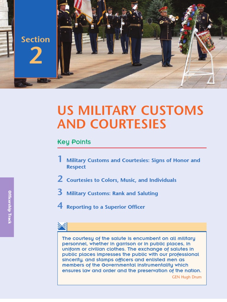 MSL 101 L05 US Military Customs and Courtesies | PDF | Military ...