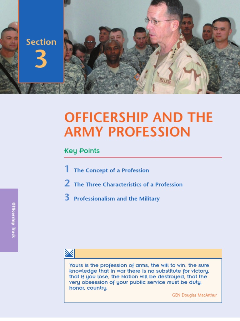 MSL 101 L07 Officer Ship and The Army Profession | PDF | Profession ...
