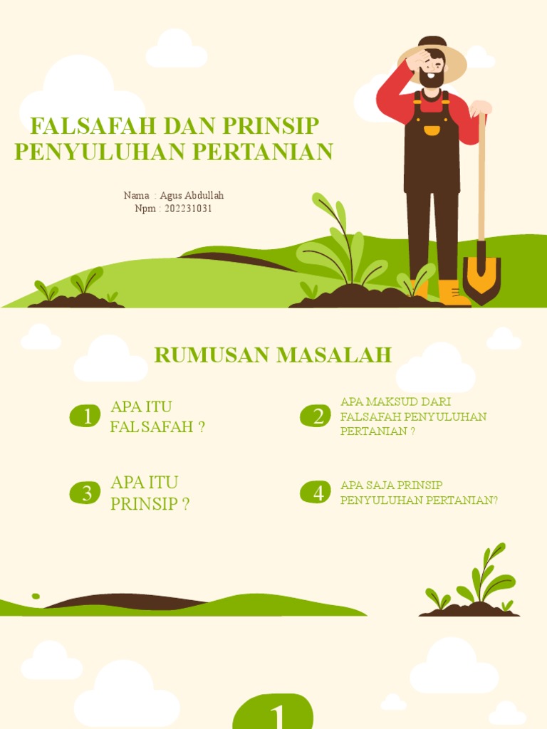 Falsafah Dan Prinsip Penyuluhan Pertanian | PDF