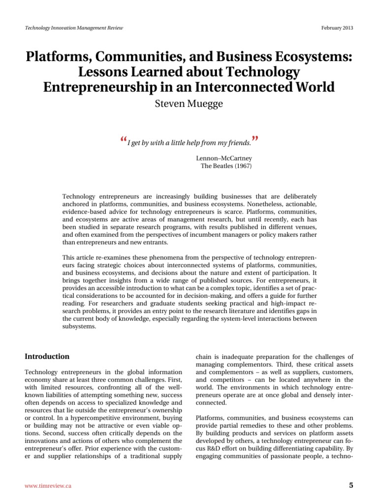 Tech Entrepreneurs' Guide | PDF | Entrepreneurship | Innovation