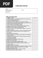 Escala Portage | PDF | Brinquedos | Roupas