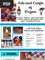 Arts and Crafts of Luzon | PDF | Weaving | Textiles