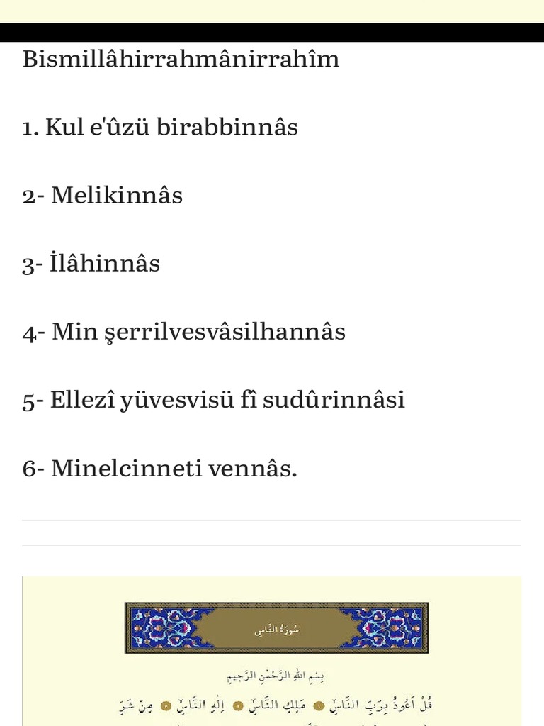 Nazar Duası Okunuşu Nazar Için Hangi Sureler Ve Dualar Okunur ...