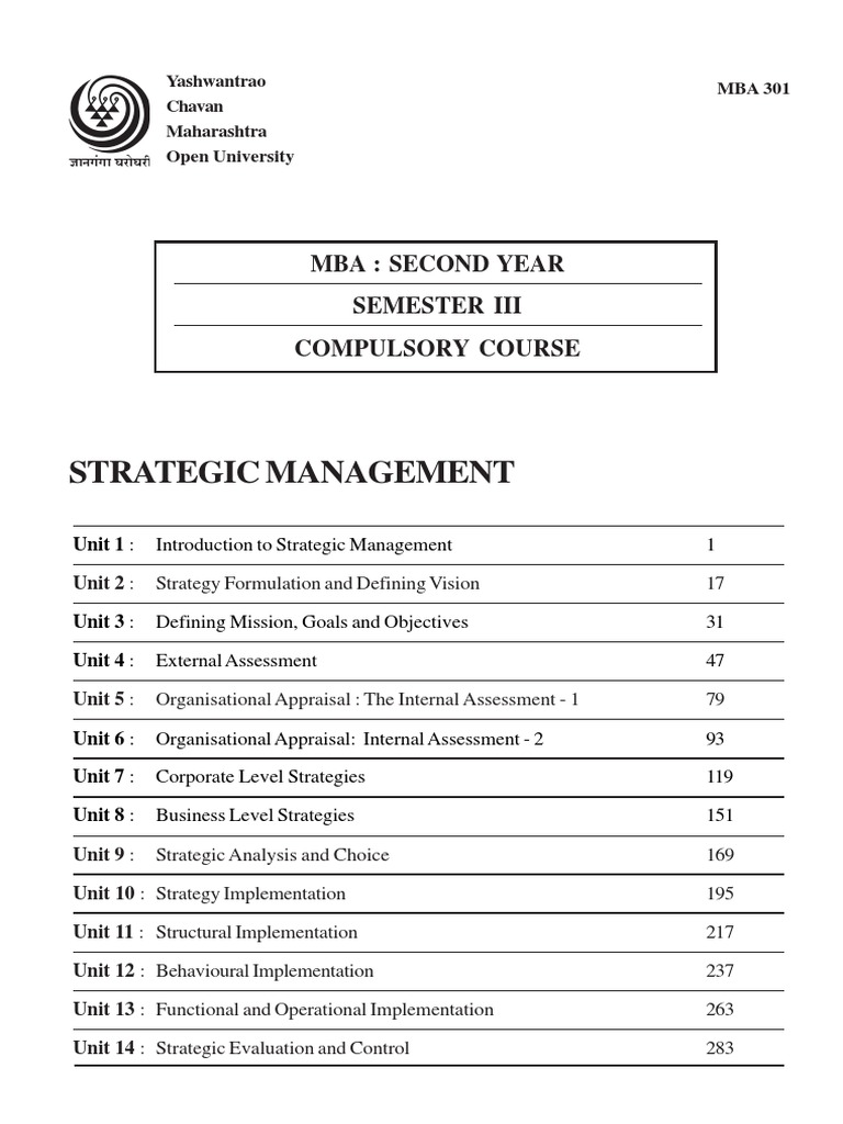 Study Material SM | PDF | Strategic Management | Strategic Planning