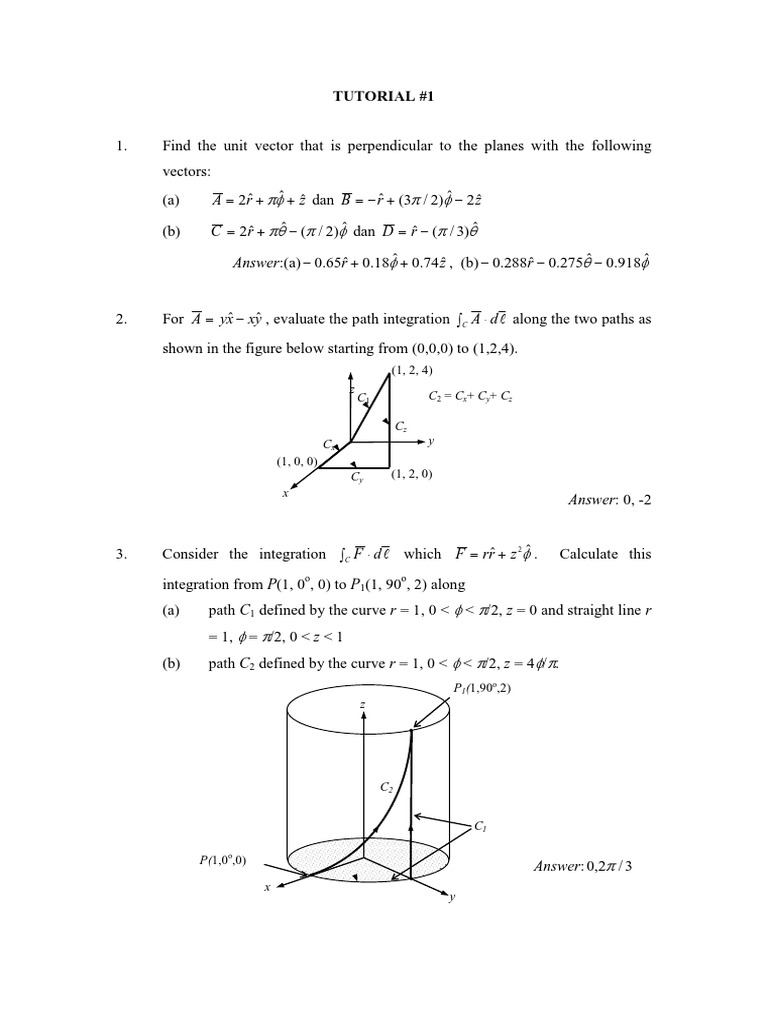 Tutorial#1 | Download Free PDF | Integral | Mathematical Concepts