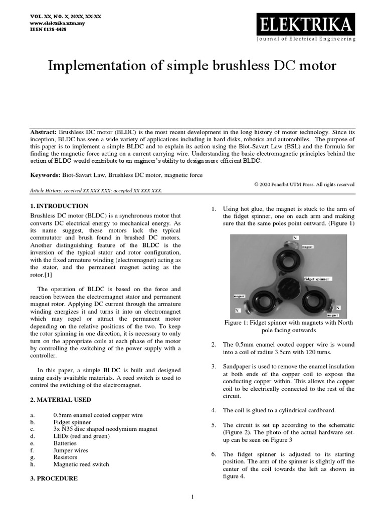 Brushless DC Motor Report | PDF | Electric Motor | Inductor