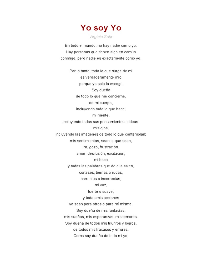 Yo Soy Yo | PDF