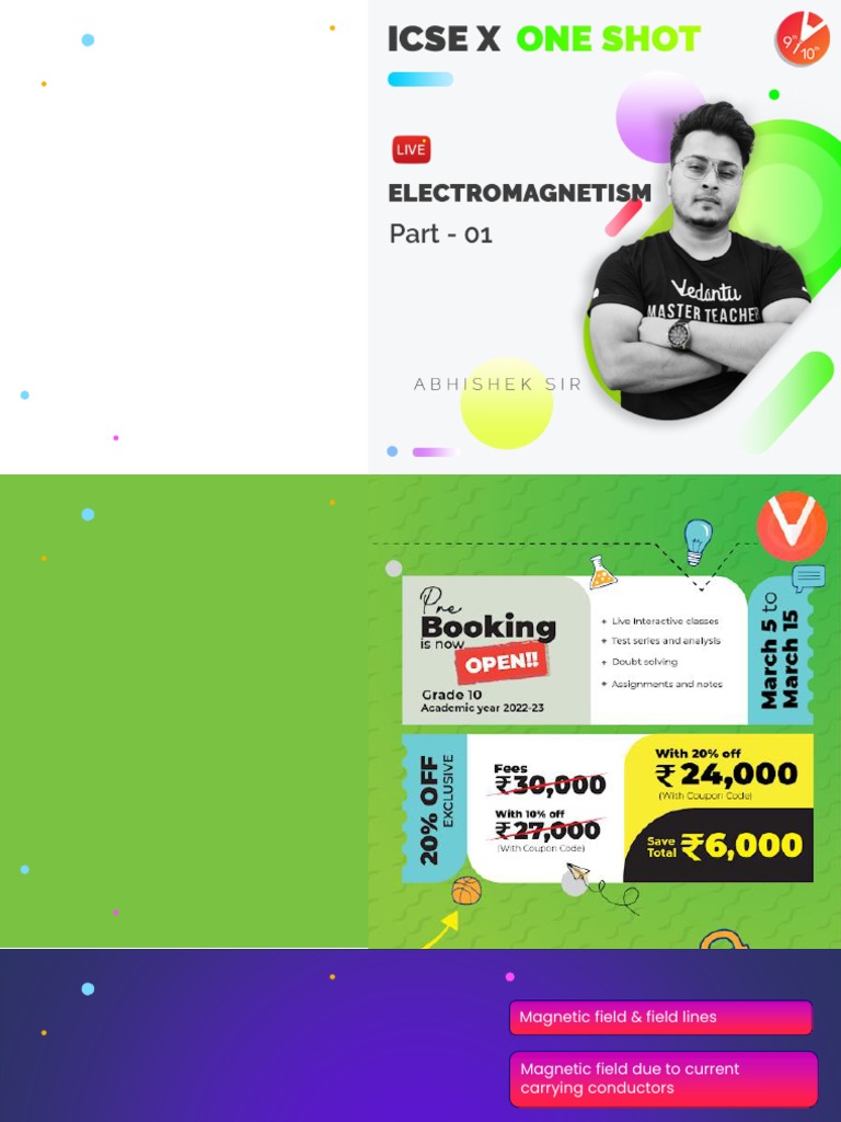ICSE+10+Electromagnetism+-+Part+1+ +One+Shot +AKR | PDF | Magnetic Field | Magnet