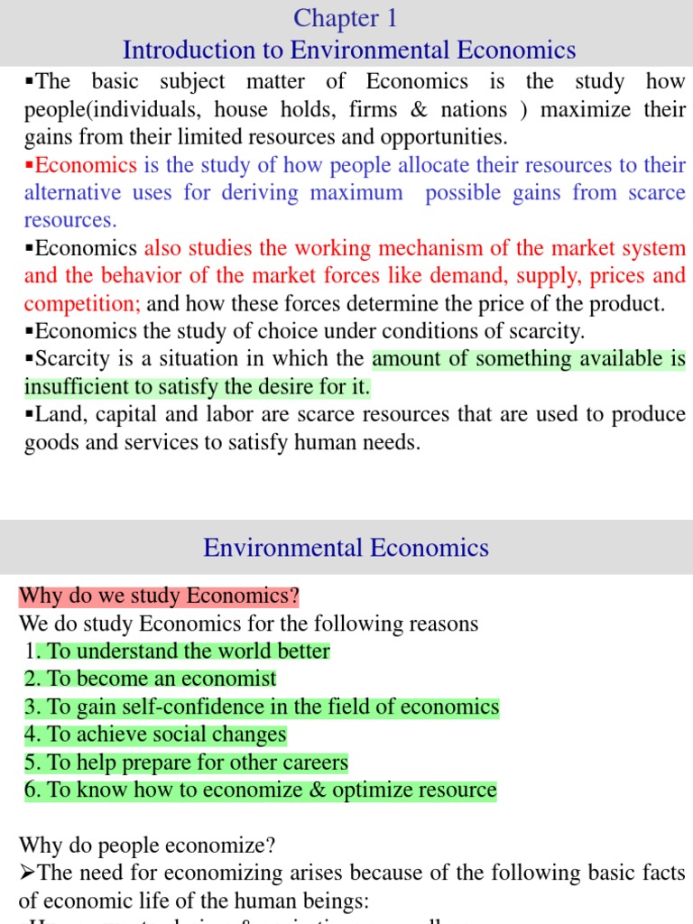 Ch1 EE | PDF | Economics | Resource