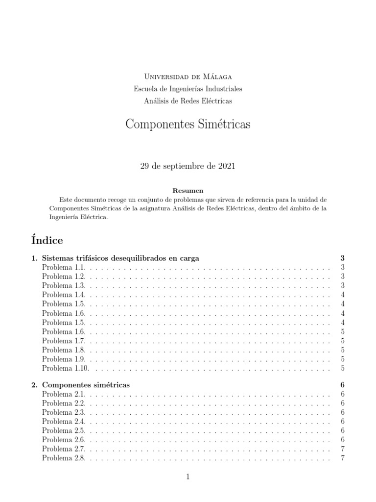 Componentes Simétricas | PDF | Corriente eléctrica | Energia electrica