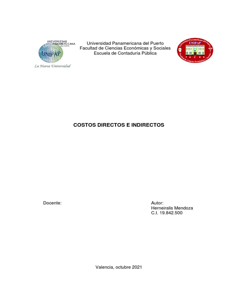 Costos Directos e Indirectos Explicados | PDF | Costo | Business