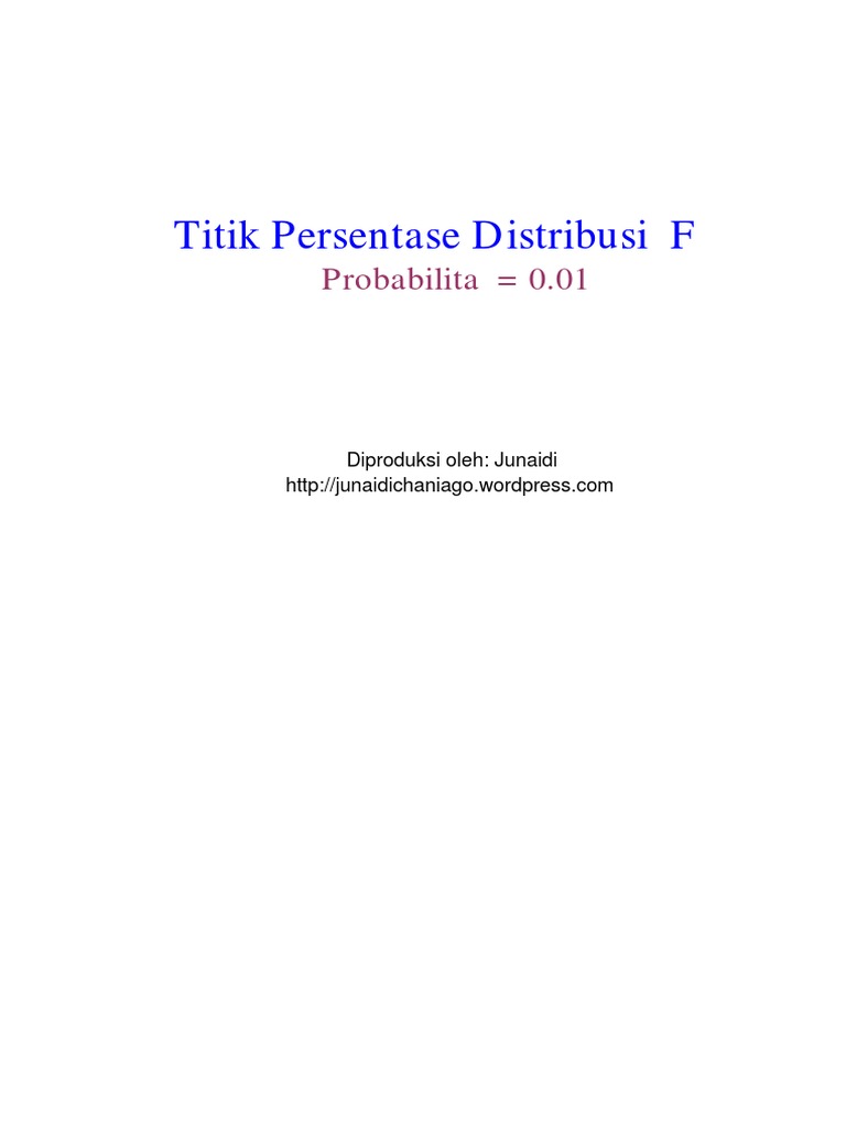 Tabel F 0 01 | PDF