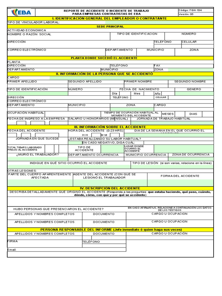 Reporte de Accidente | PDF