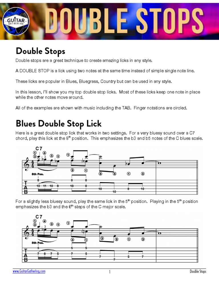Double Stops Estudo para Violão e Guitarra | PDF | Scale (Music ...