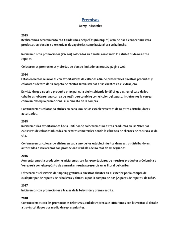 Estrategia de Expansión Berry Industries | PDF