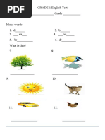 KG3 English Worksheet | PDF | Linguistics