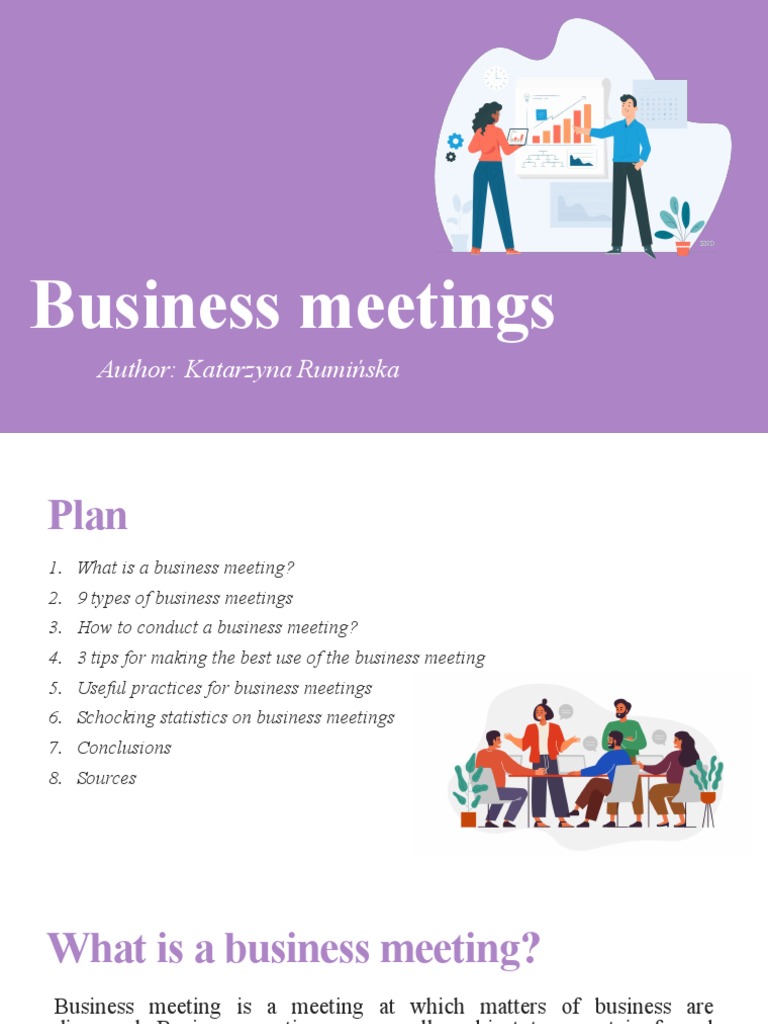 Business Meetings | PDF | Business | Communication