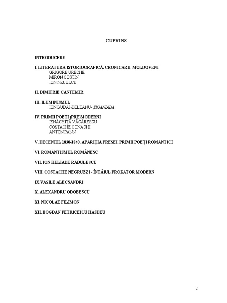 Literatura Veche Sinteza | PDF