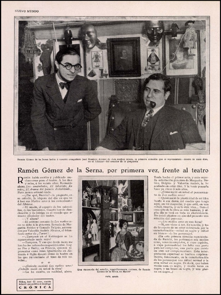 Ramon Gomez de La Serna Por Primera Vez Frente Al Teatro 1160024 | PDF