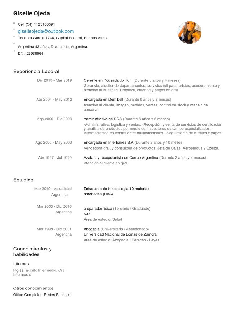 CV Giselle Ojeda | PDF | Crecimiento personal y profesional