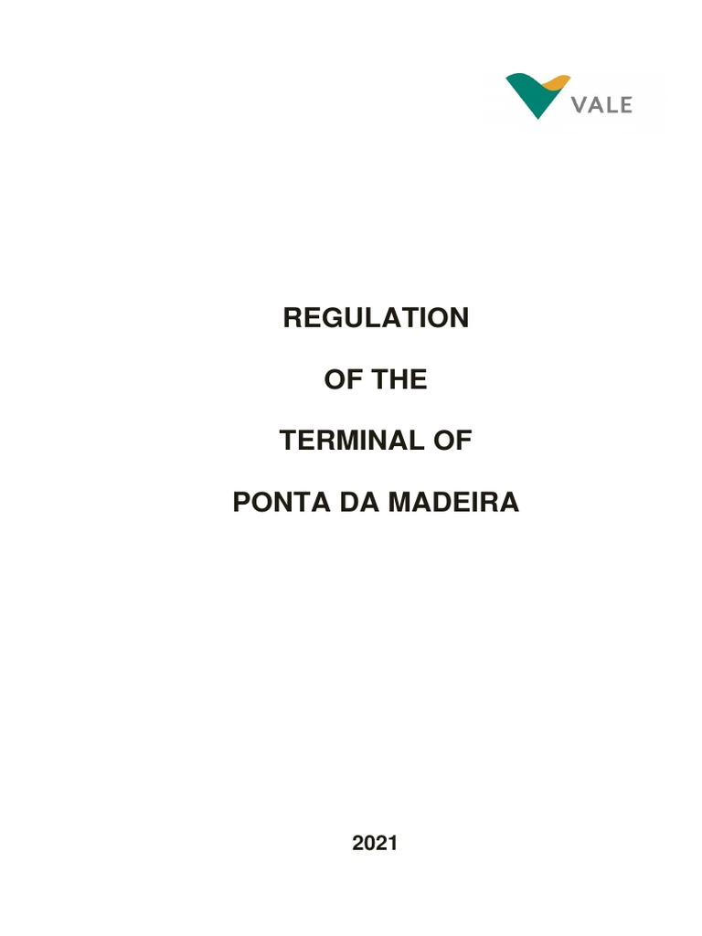 Port Regulation PDM EN - Rev1 2 | PDF | Ships | Tide