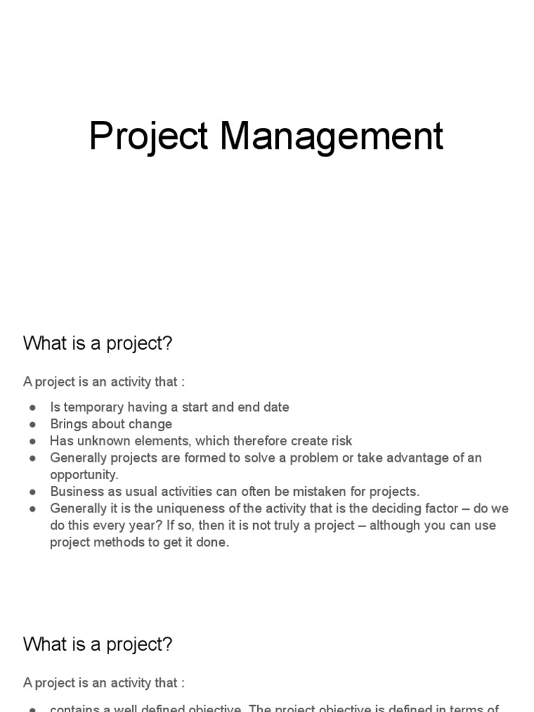 Project Management | PDF | Project Management | Evaluation