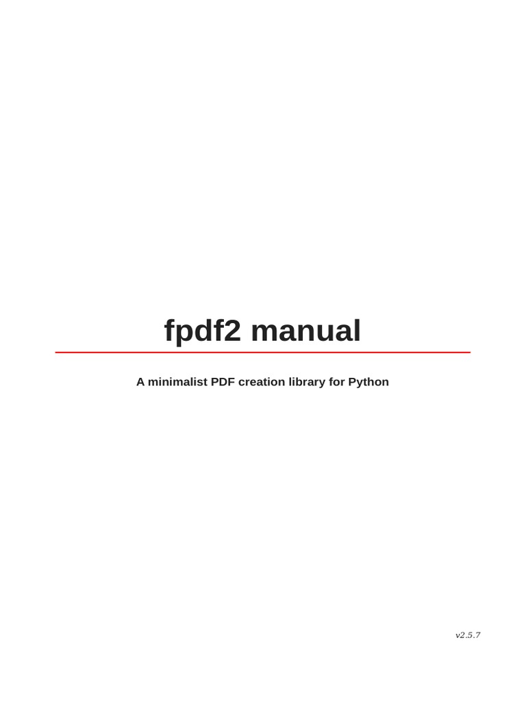 fpdf2 Manual | PDF | Page Layout | Writing