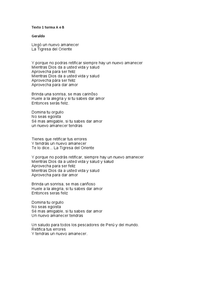 Texto 1 Turma A Tigresa Todos | PDF | Amor