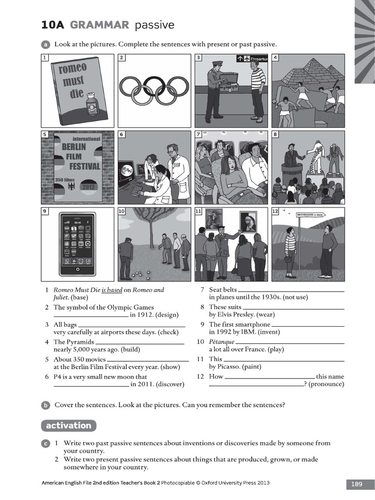 Passive Voice Extra Activity 1 | PDF